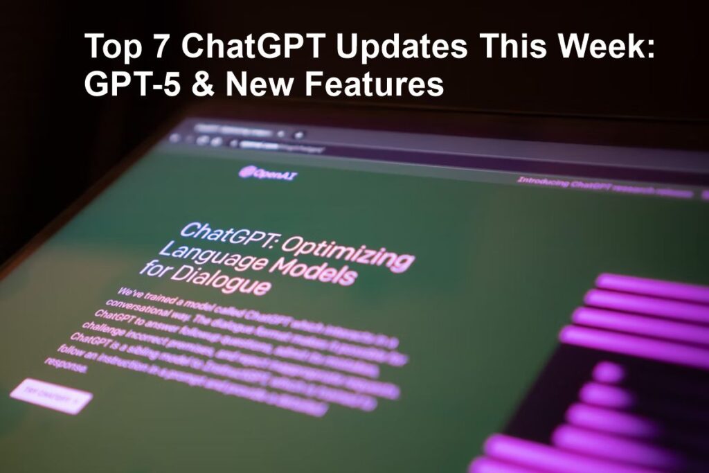 Top 7 ChatGPT Updates This Week: GPT-5 & New Features - Aitechtonic