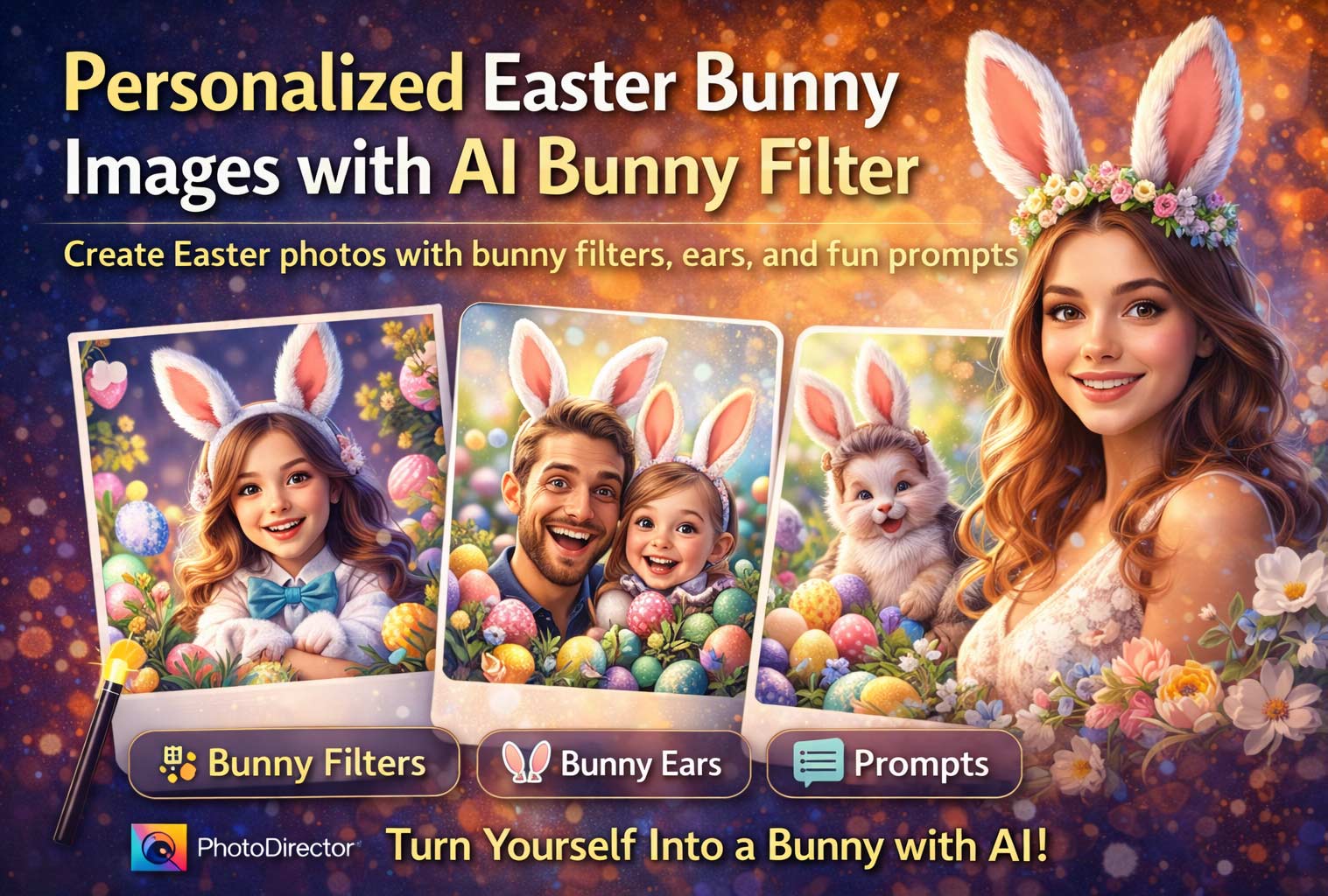 Personalized Easter Bunny Images with AI Bunny Filter - Aitechtonic